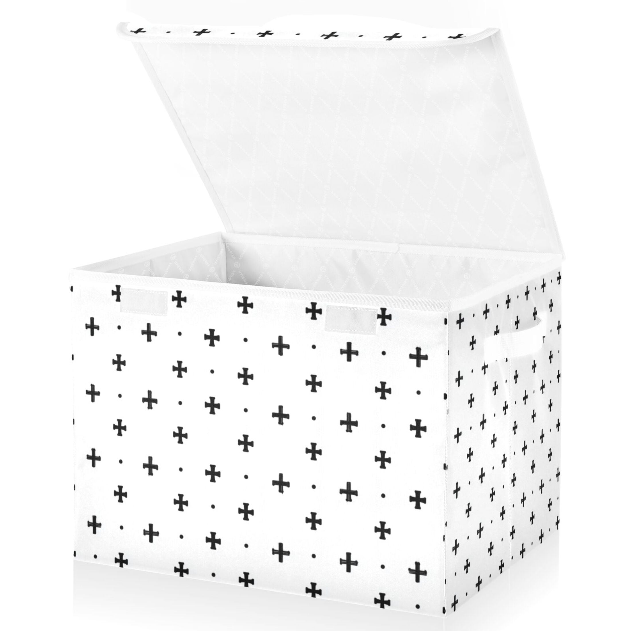 Foldable Fabric Storage Bin With Handle Collapsible Basket Box Storage ...
