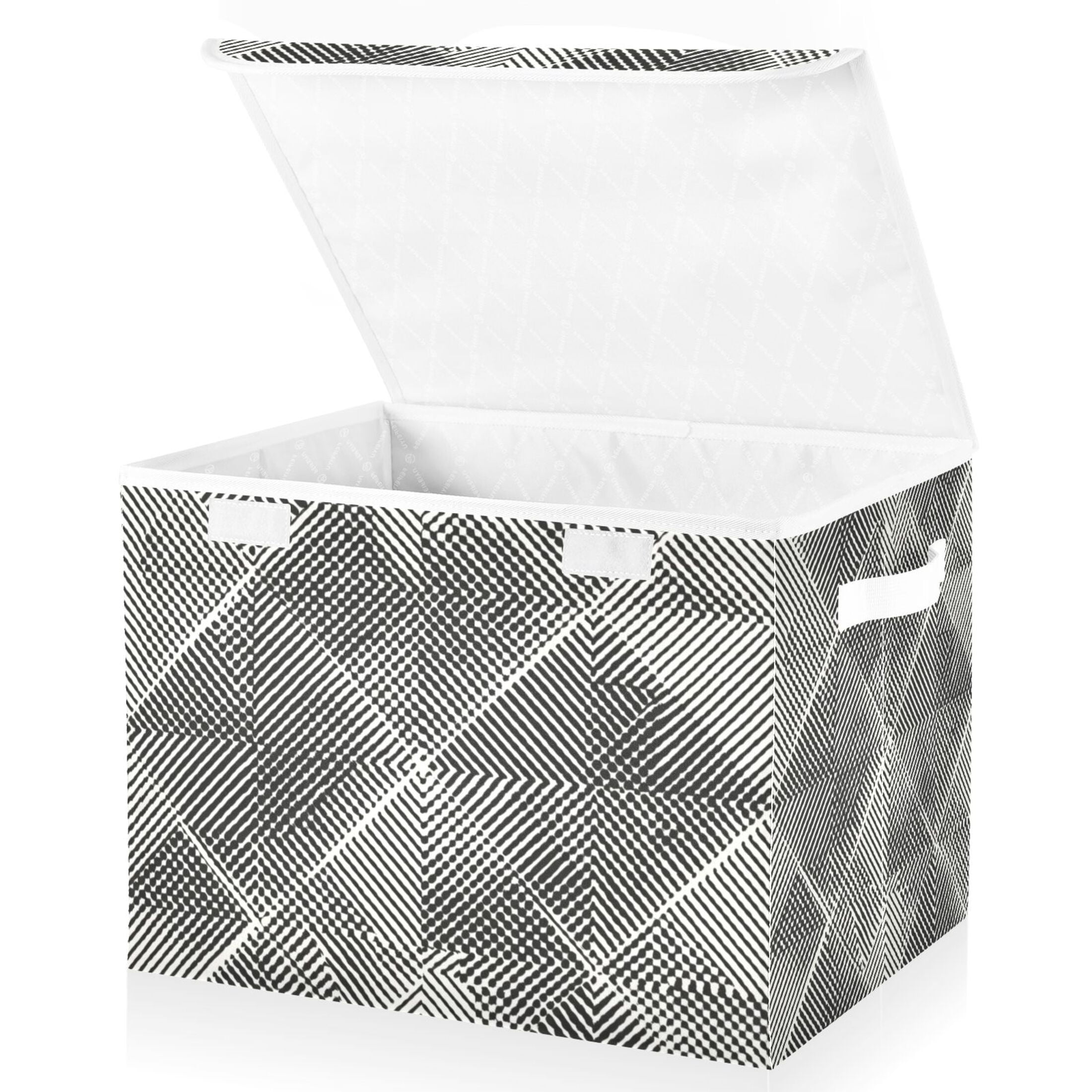 Foldable Fabric Storage Bin With Handle Collapsible Basket Box Storage ...