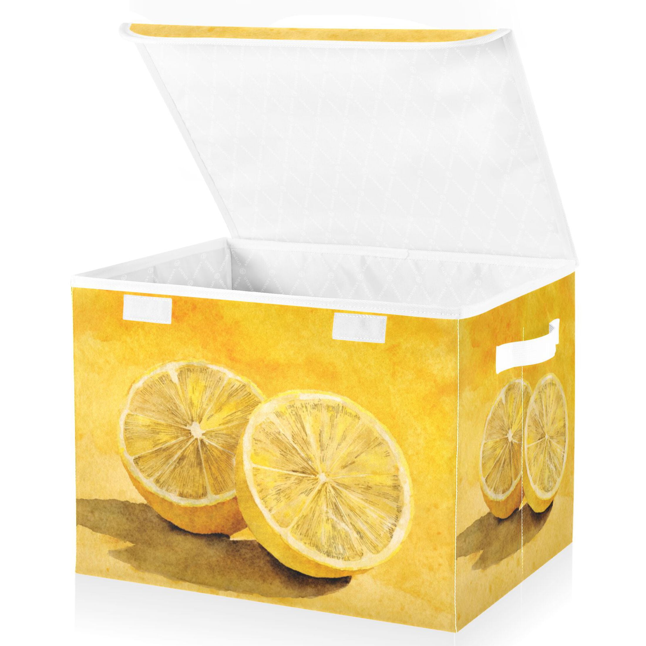 Foldable Fabric Storage Bin With Handle Collapsible Basket Box Storage ...