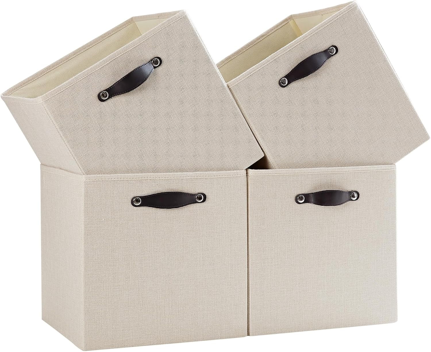 Foldable Fabric Storage Bins Cubes, 13x15x13 Inch Kallax Cubby Bins ...