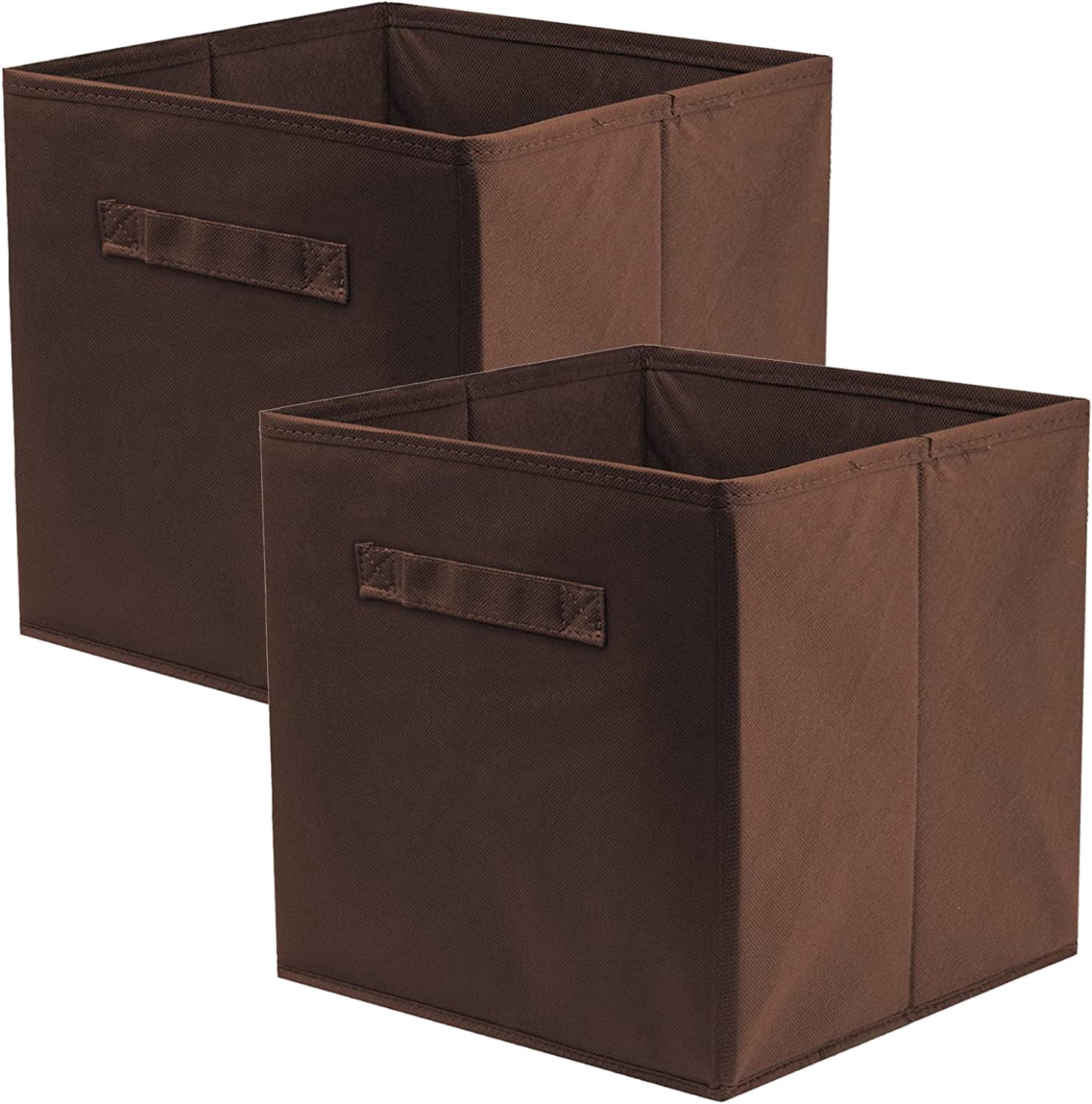 Foldable Fabric Storage Cubes 2 Pack Chocolate Closet Organizers for ...