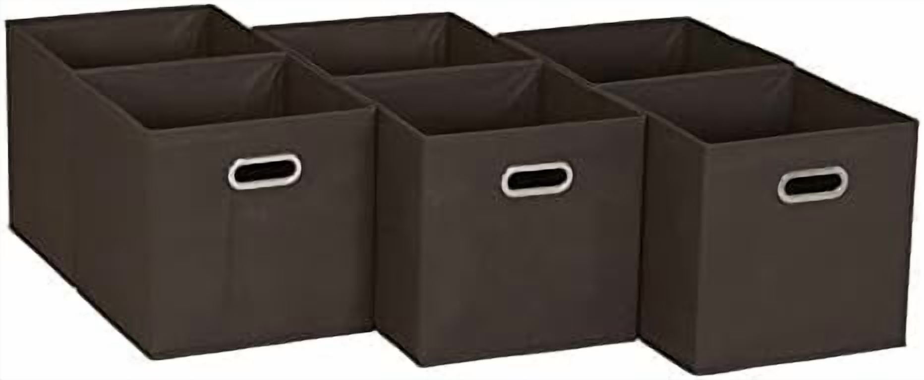 Foldable Fabric Storage Cubes 6-Pack – 11x11x11 Stackable Non-Woven ...