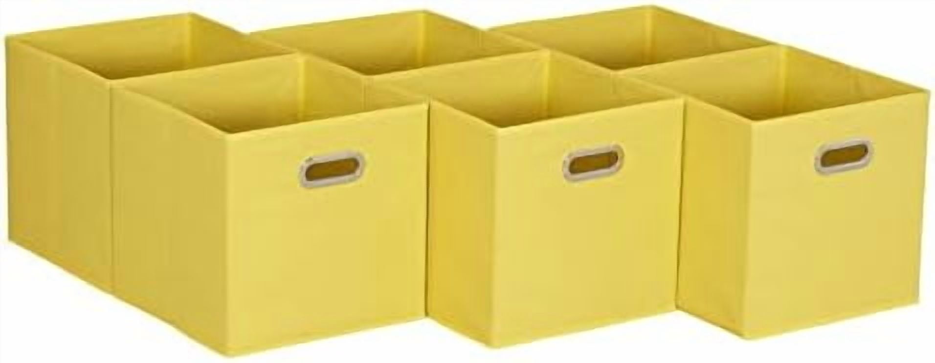 Foldable Fabric Storage Cubes 6-Pack – 11x11x11 Stackable Non-Woven ...