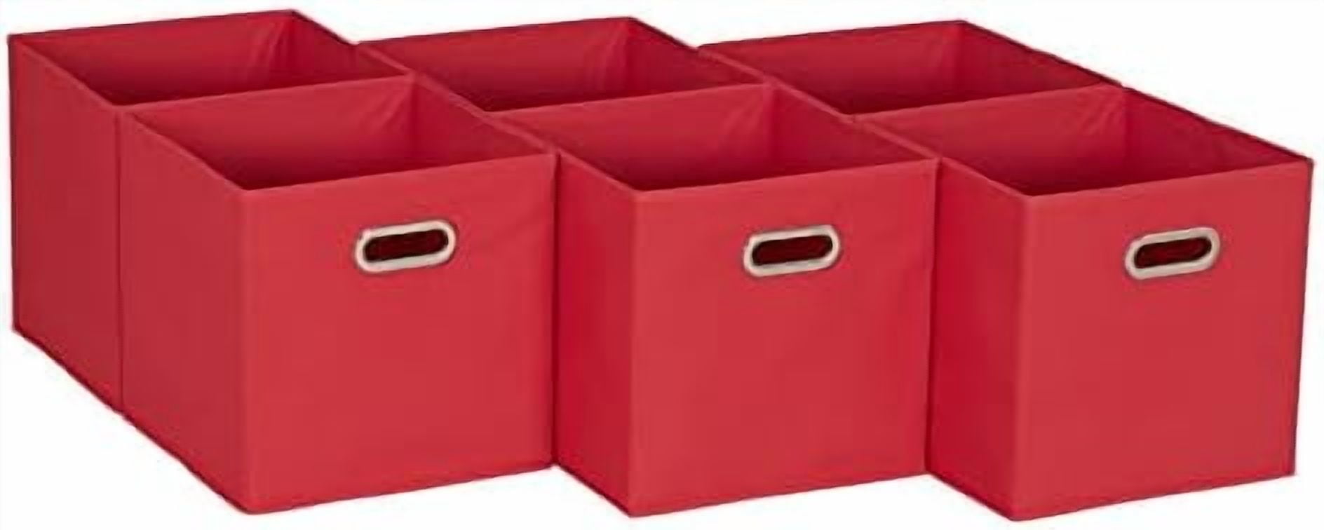 Foldable Fabric Storage Cubes 6-Pack – 11x11x11 Stackable Non-Woven ...
