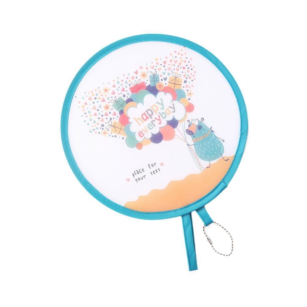 Foldable Fan Mini Portable Cartoon Pocket Cloth Fan A4 Creative Hot ...