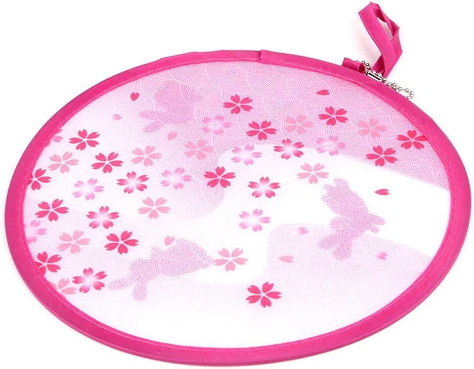 Foldable Fan Style Summer Handheld Round Folding Fan Beautiful Festival ...