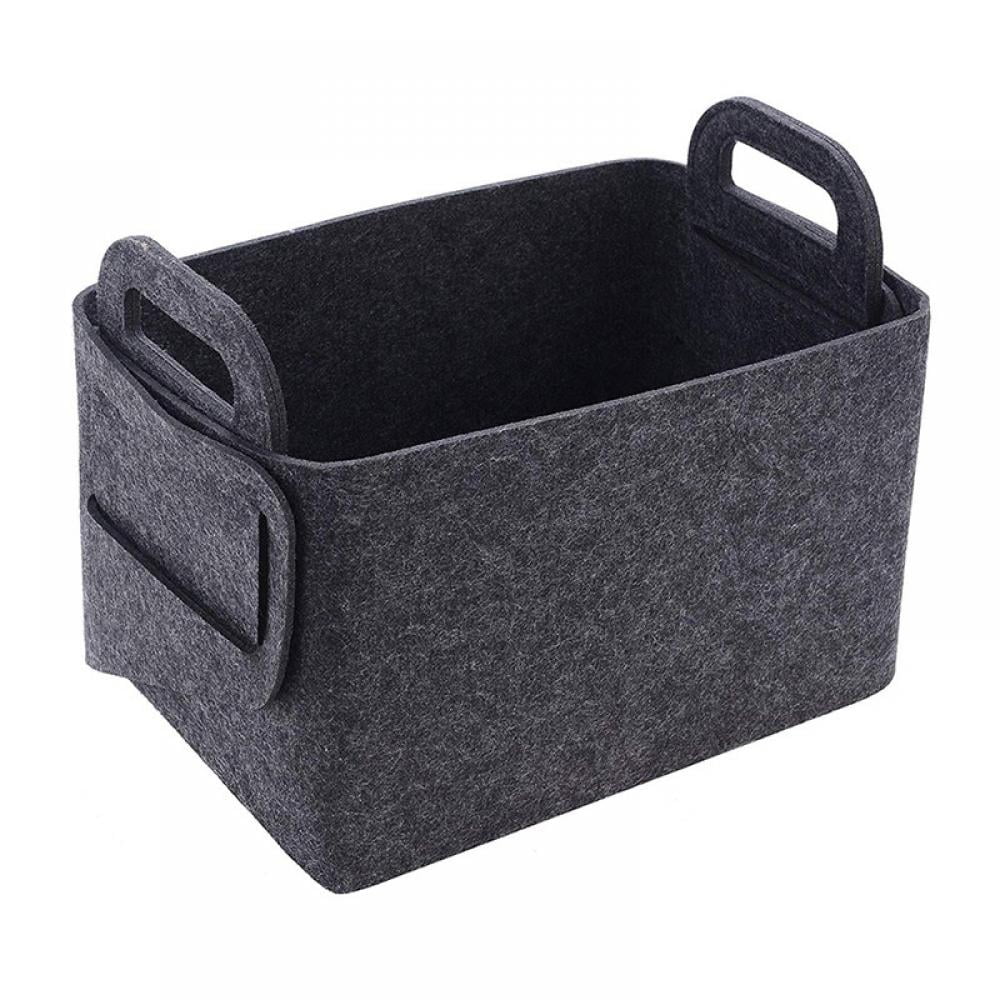 Foldable Felt Wardrobe Storage Basket Rectangle Storage Bins Baskets ...