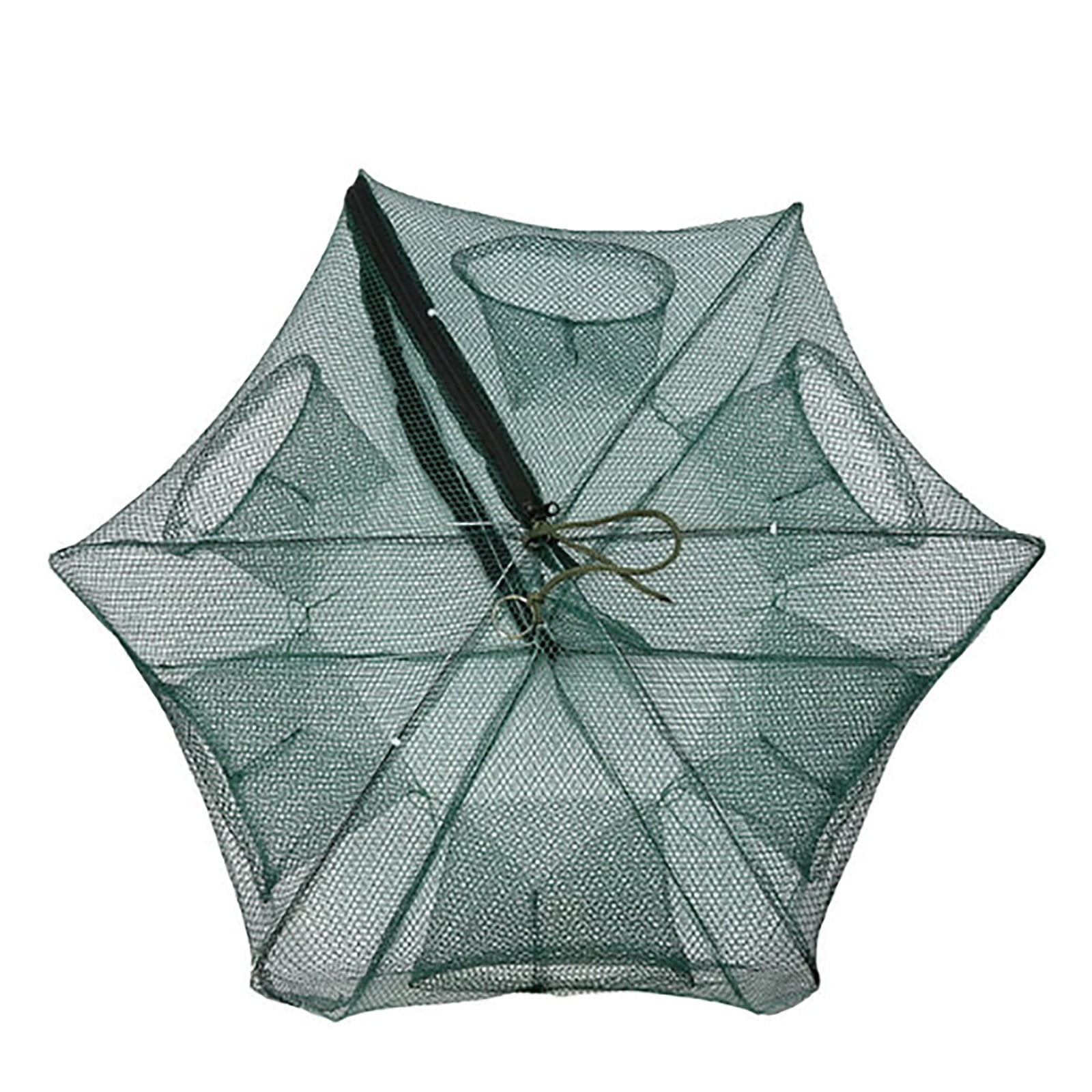 Foldable Fishing Bait Trap Cast Net Cage, Fishing Tackle 6 Holes ...