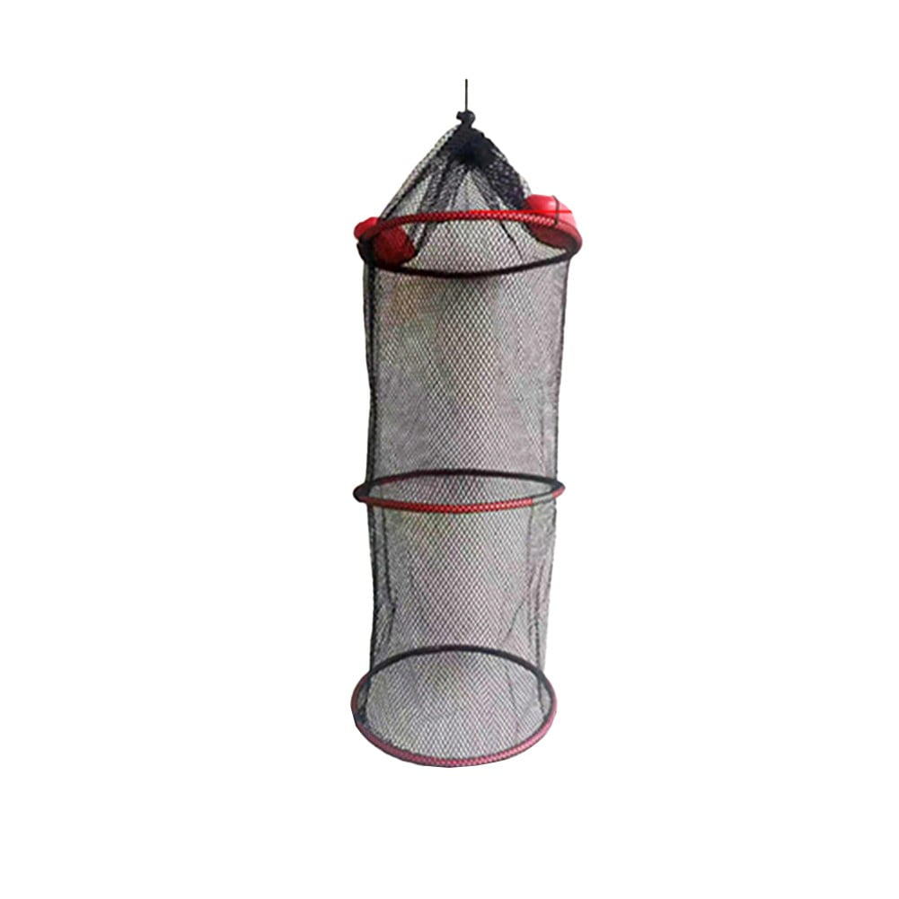Foldable Fishing Mesh Bait Cage Trap Floating Basket For Live Caught ...