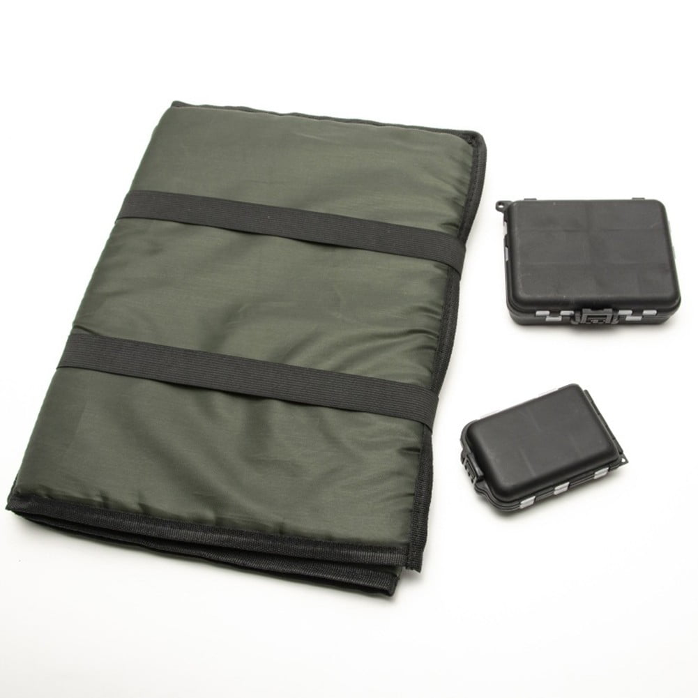 Foldable Fishing Unhooking Mat with 2 Lure Boxes, Carp Landing Pad ...