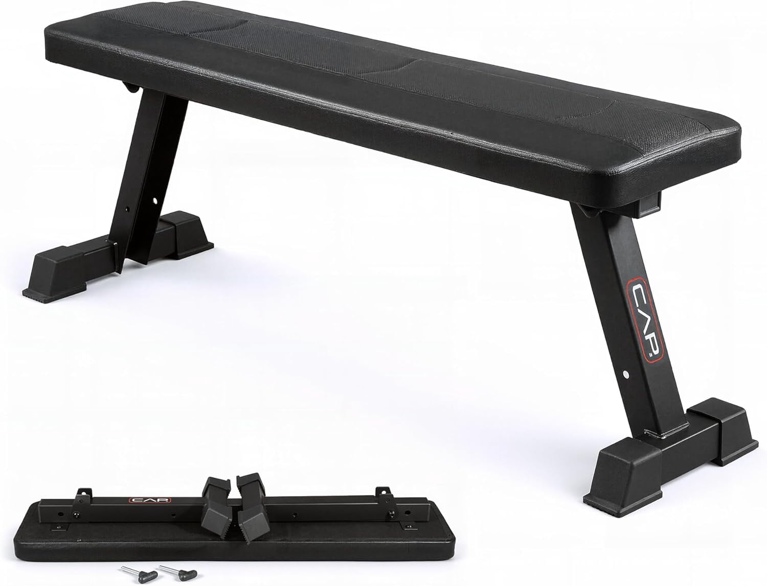 Foldable Flat Weight Bench | Folding Workout Bench with Frame, Thick ...