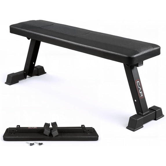 Foldable Flat Weight Bench | Folding Workout Bench with Frame, Thick ...