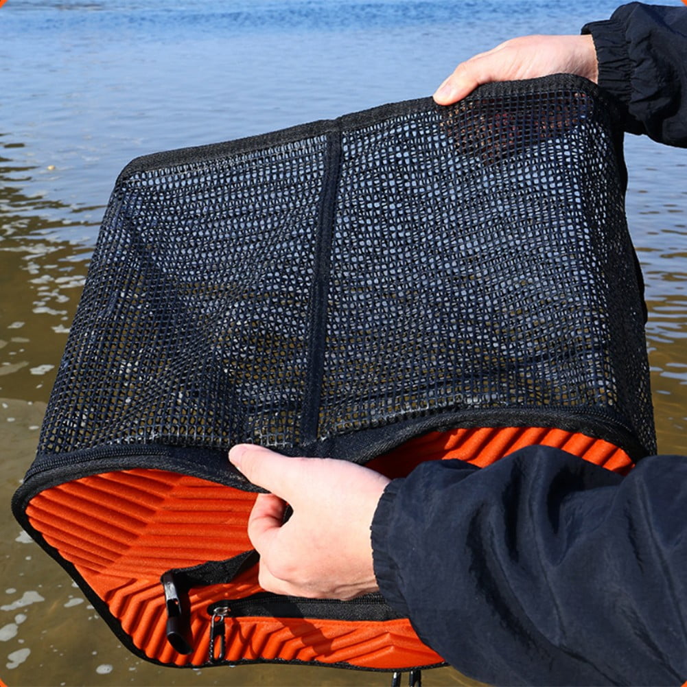 Foldable Floating Fish Basket for Live Fish Storage Cage Mesh Fish ...