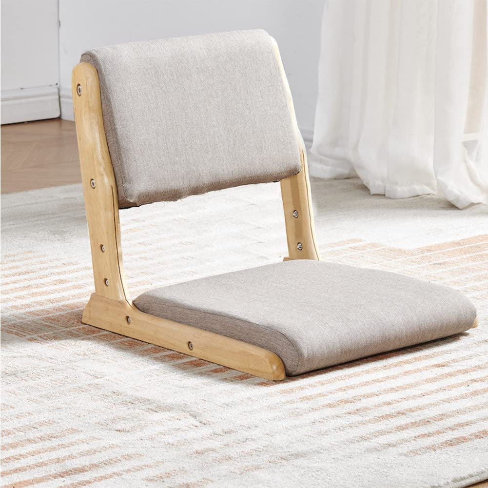 Foldable Floor Chair with Back Support, Living Room Floor Seat ...