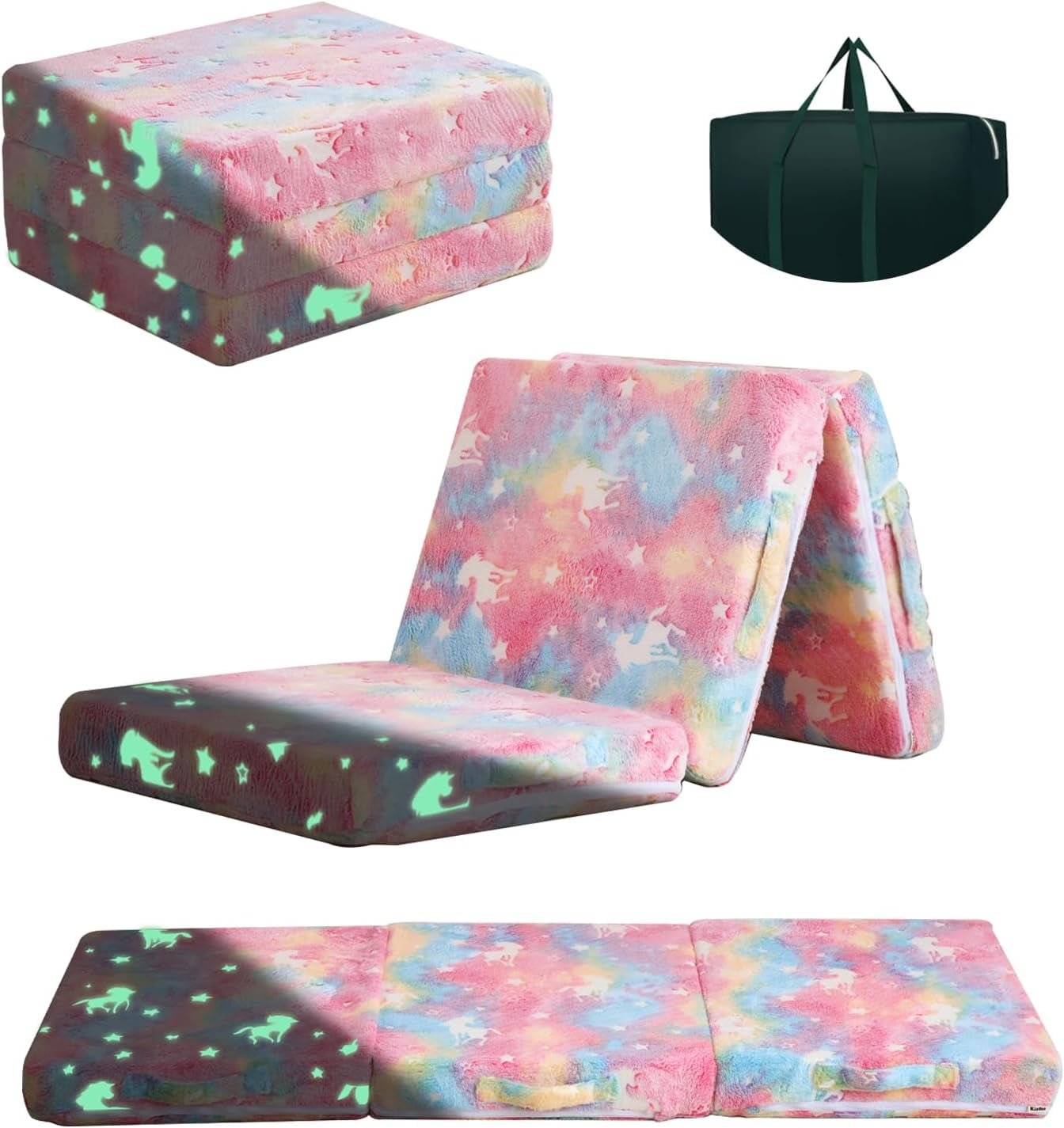 Foldable Floor Mattress for Kids,Folding Toddler Floor Nap Mat for ...