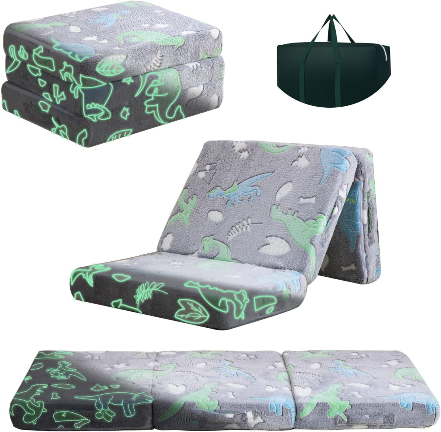 Foldable Floor Mattress for Kids, Folding Toddler Floor Nap Mat for ...