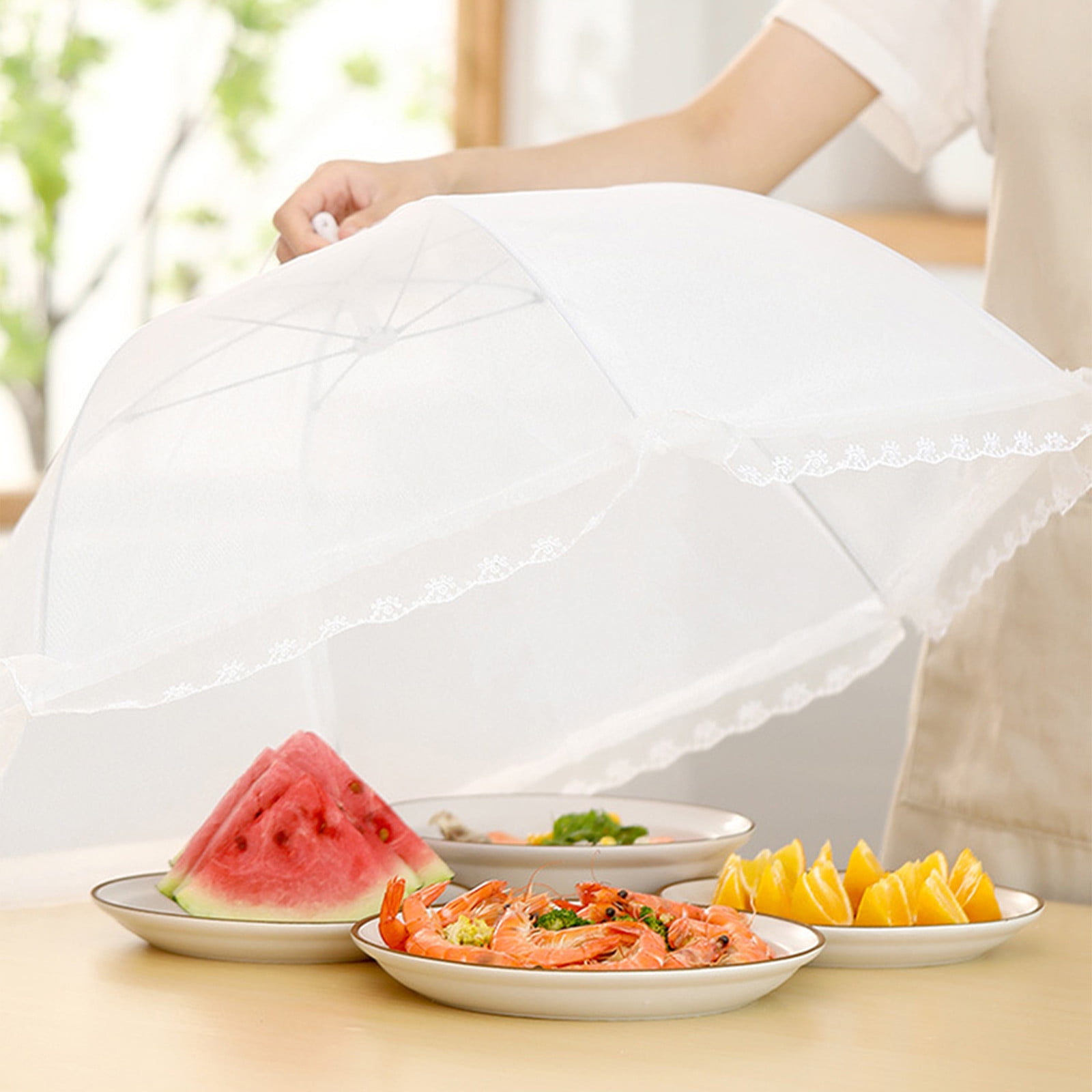 Foldable Food Cover Umbrella - Pop-Up Mesh Food Covers Tent Umbrella ...