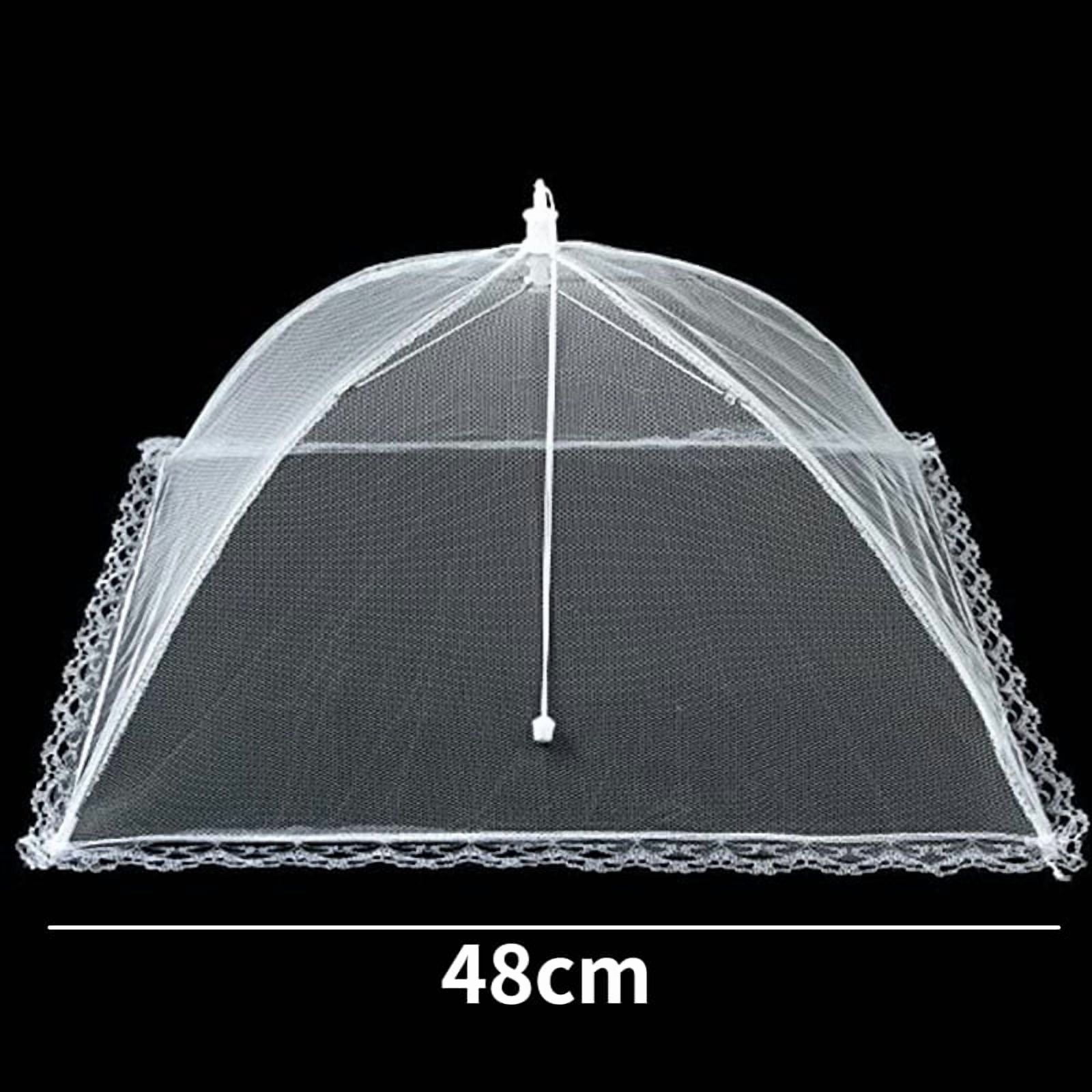 Foldable Food Mesh Cover Fly Anti Mosquito Pop-Up Food Cover Umbrella ...