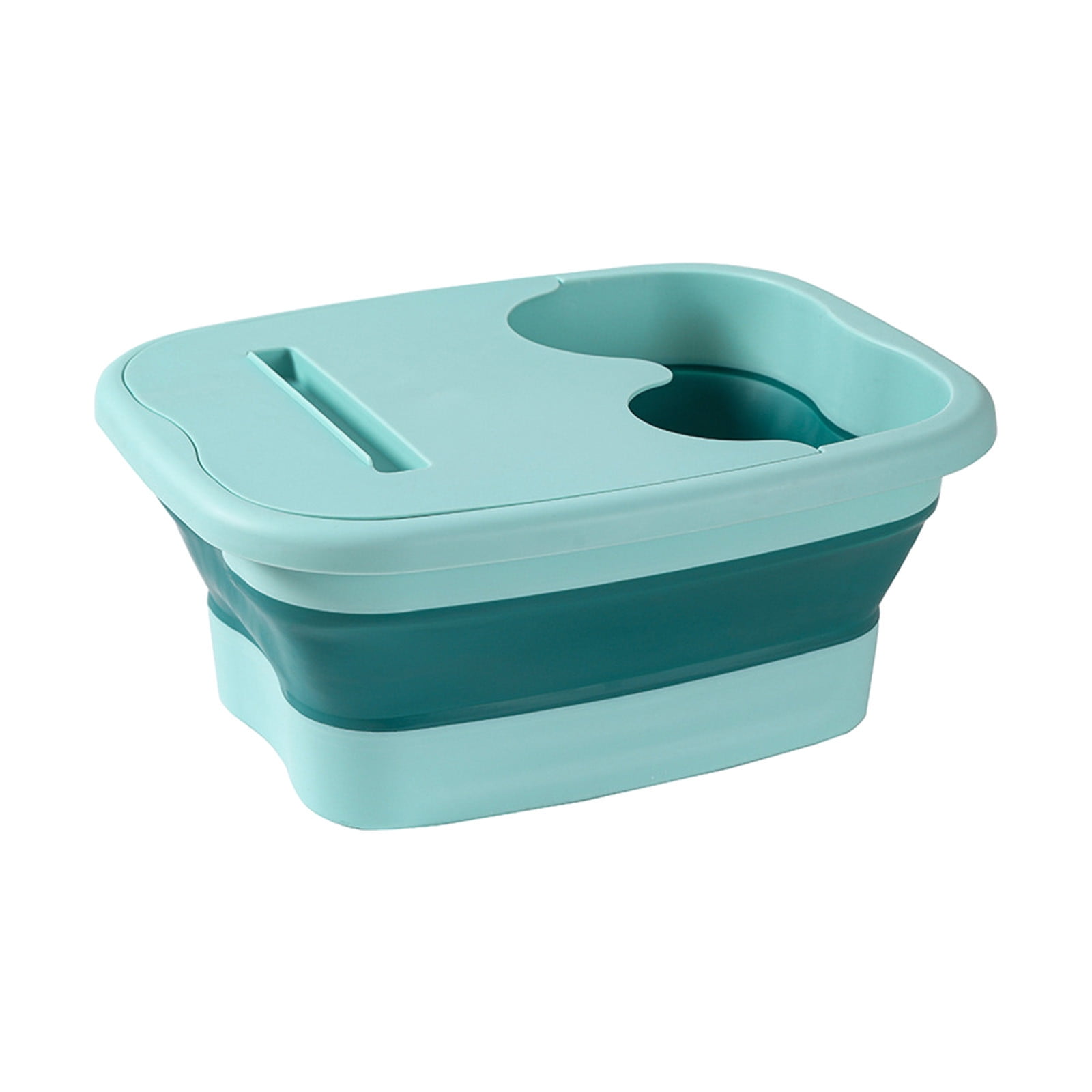Foldable Foot Bath Bucket with Handle and Lid,Portable Foot Bath Spa ...