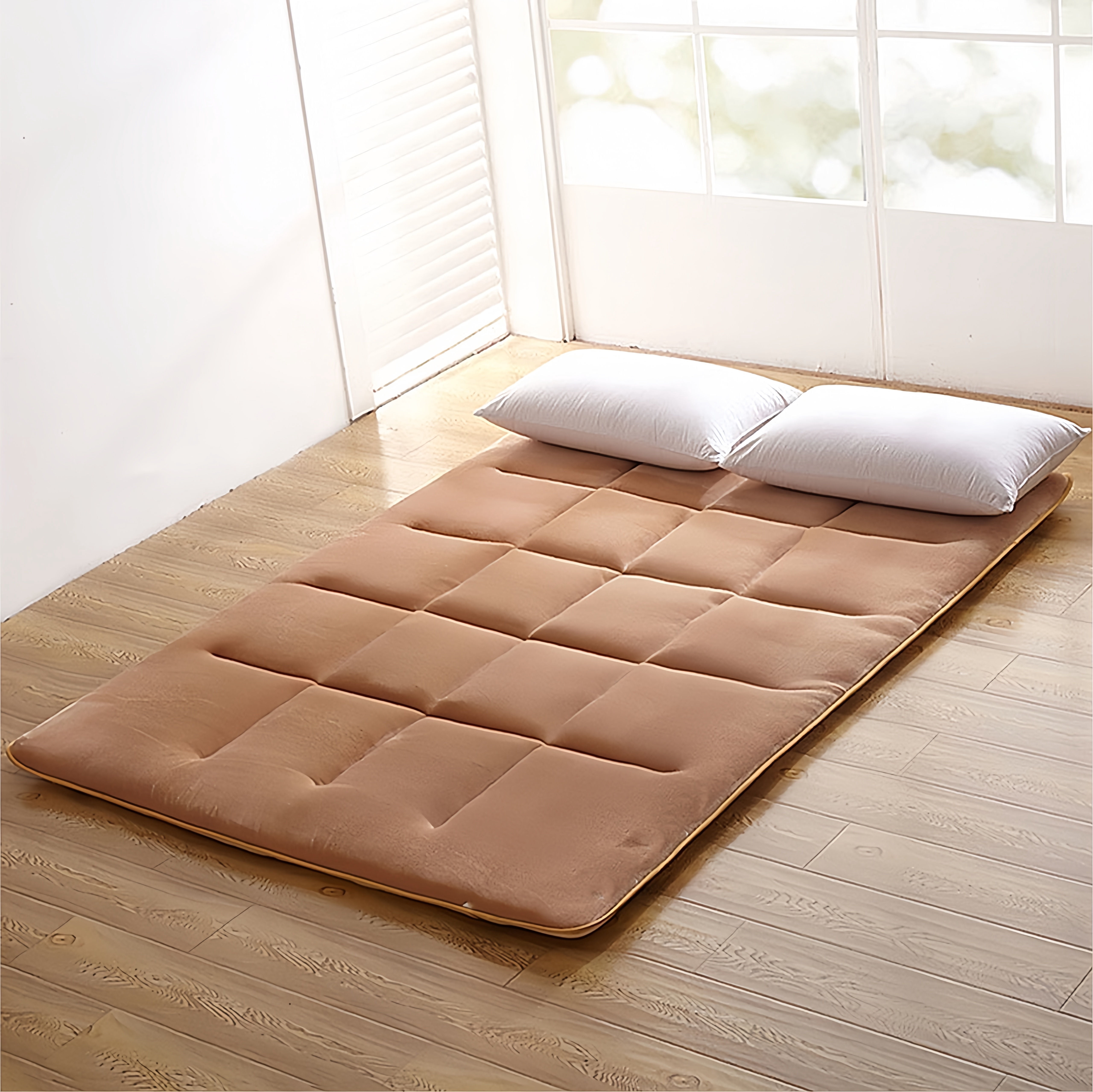Foldable Futon Mattress Floor Mattress Japanese Tatami Mat Cozy Flannel ...