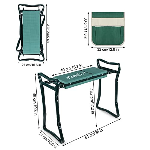 Foldable Garden Kneeler and Seat, Gardening Bench for Kneeling and ...