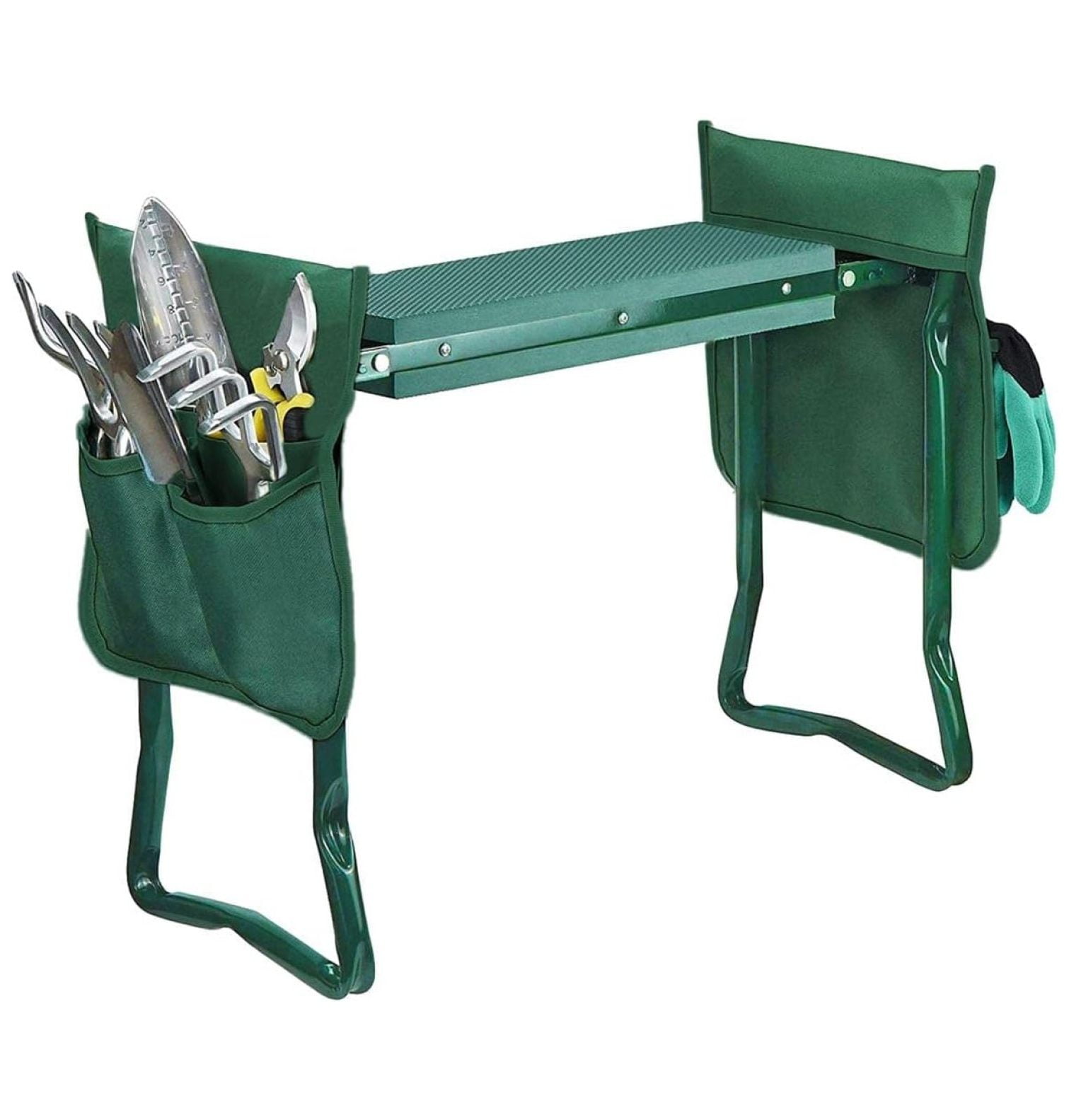Foldable Garden Kneeler and seat with 2 Gardening Tool Pouches Multi ...