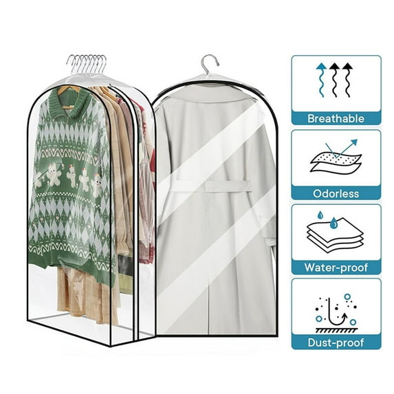 Foldable Garment Bag with Dual Transparent Windows, Breathable Non ...