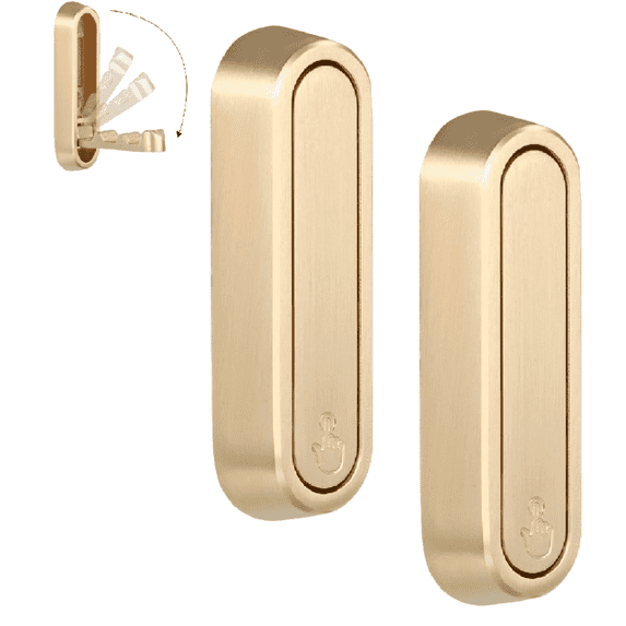 Foldable Gold Coat Hooks Heavy Duty (2 Pack) - Space Saving Wall ...