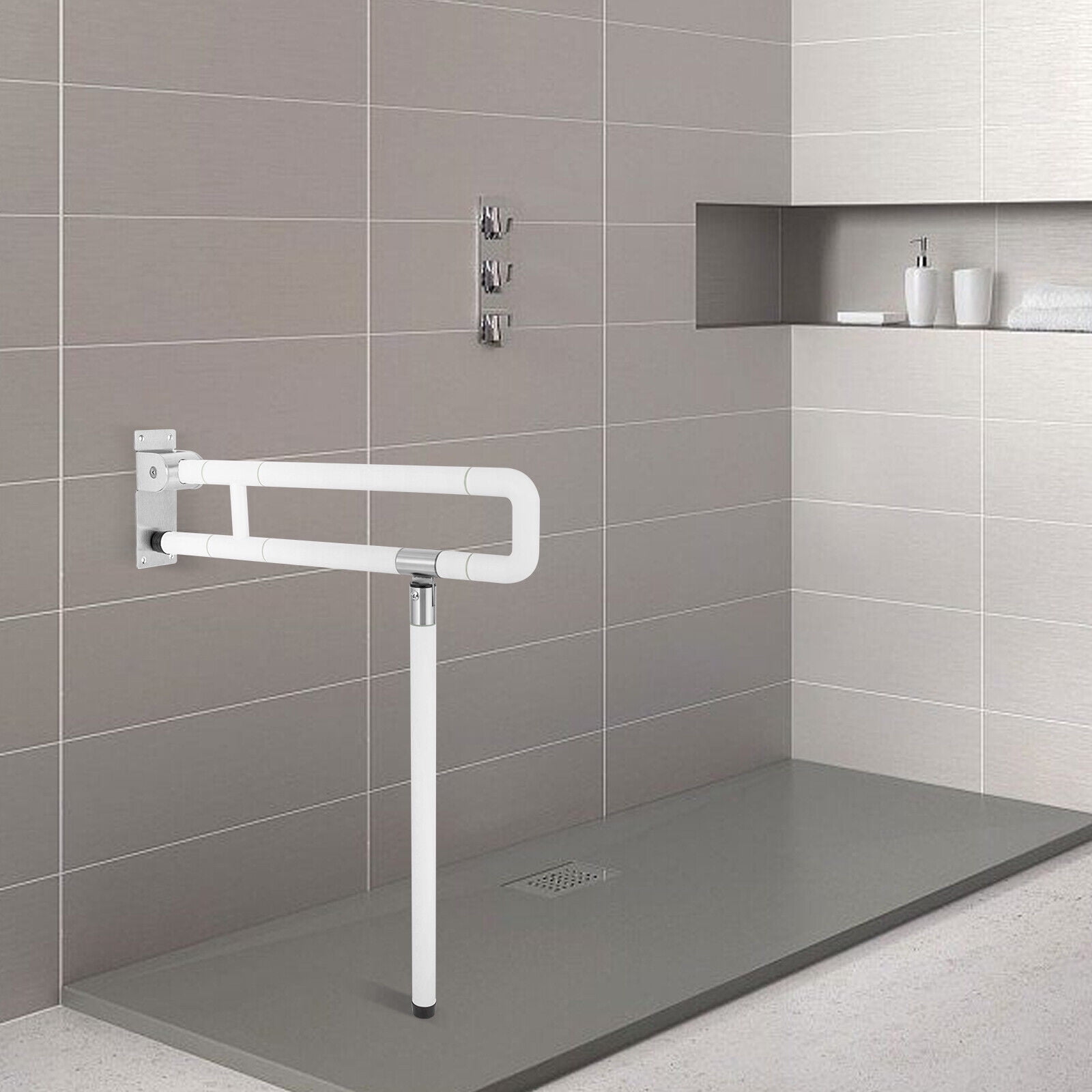 Foldable Grab Bar for Bathroom – 220 lbs Weight Capacity, Anti-Slip ...