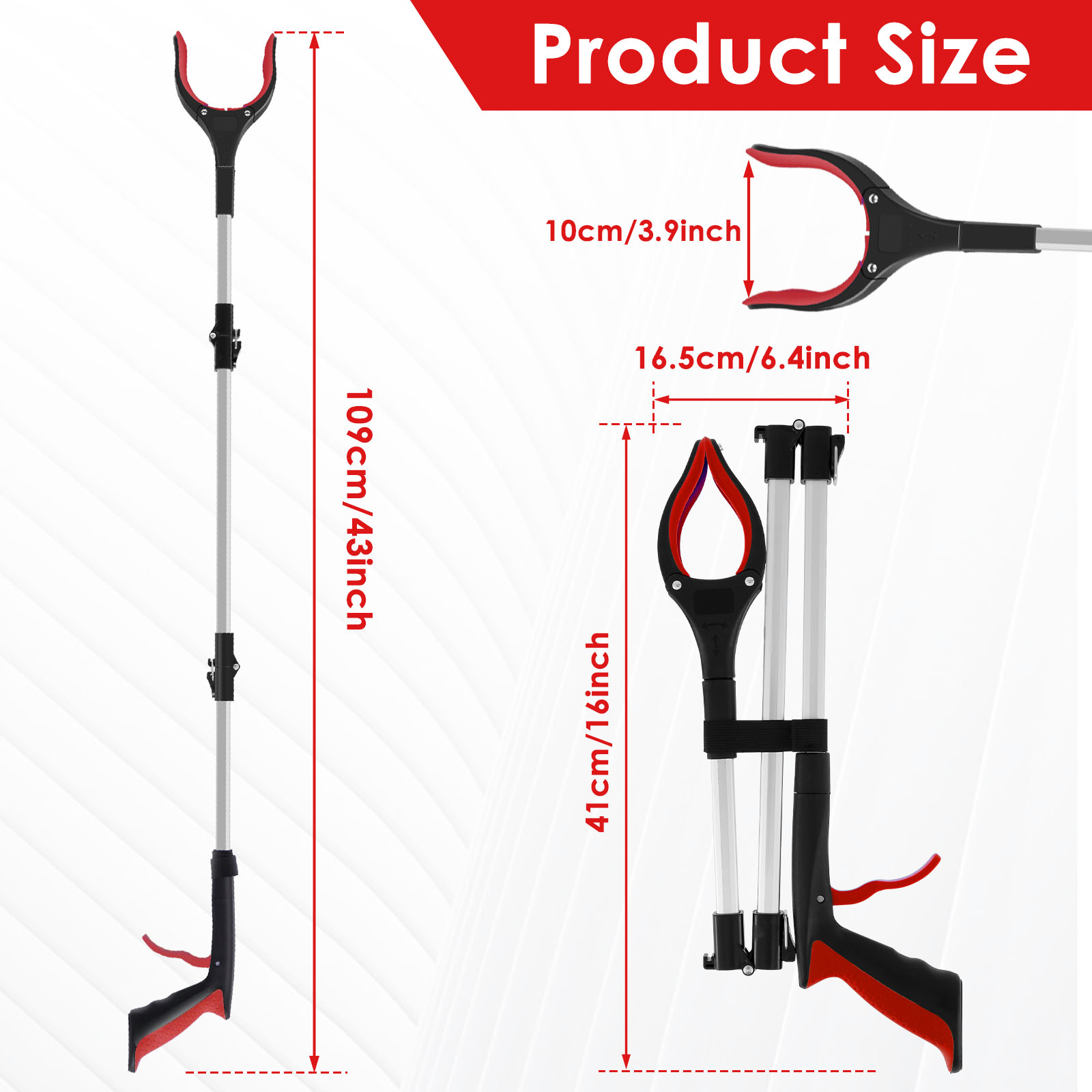 Foldable Gripper Extender Hand Tools Litter Reachers Picker Portable ...