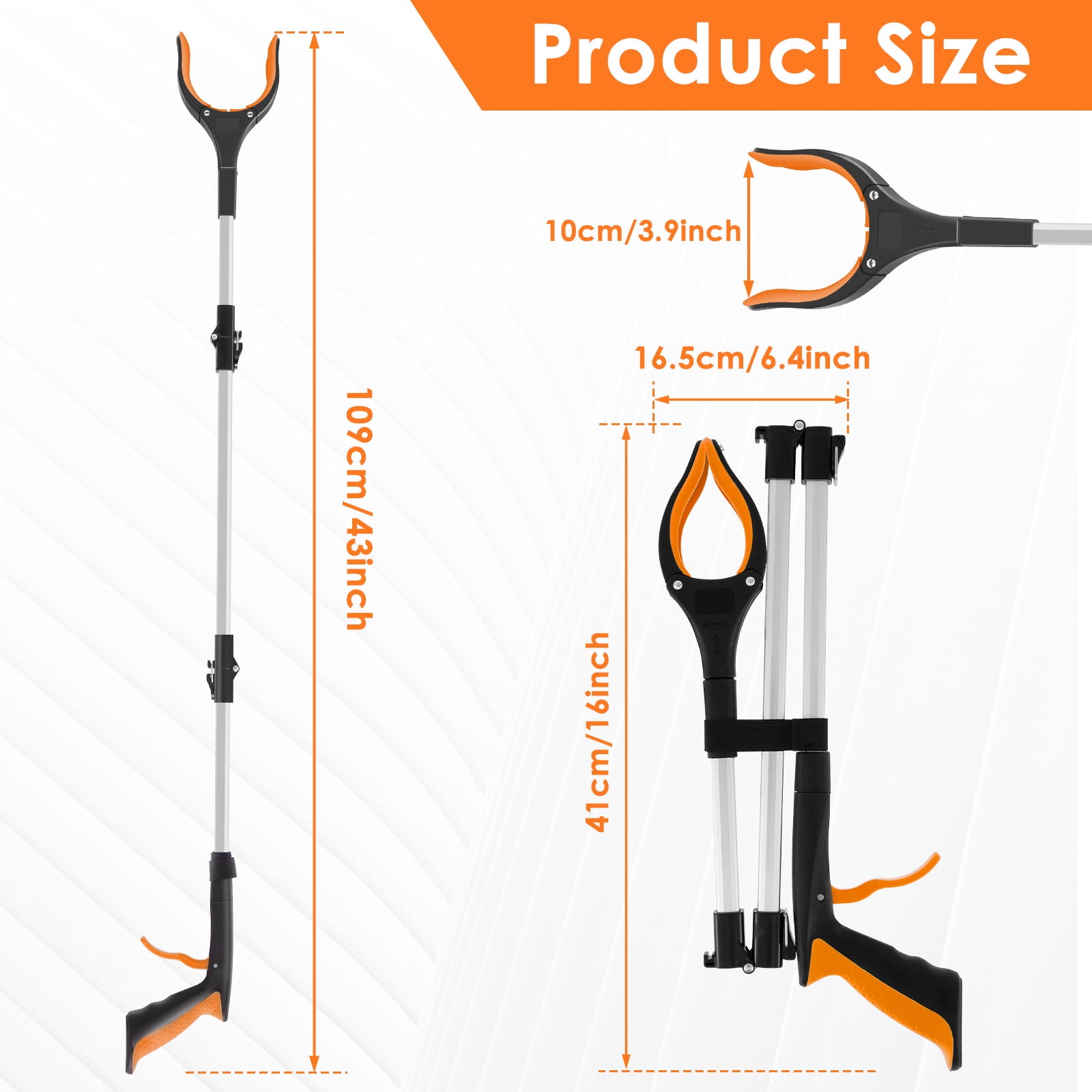 Foldable Gripper Extender Hand Tools Litter Reachers Picker Portable ...