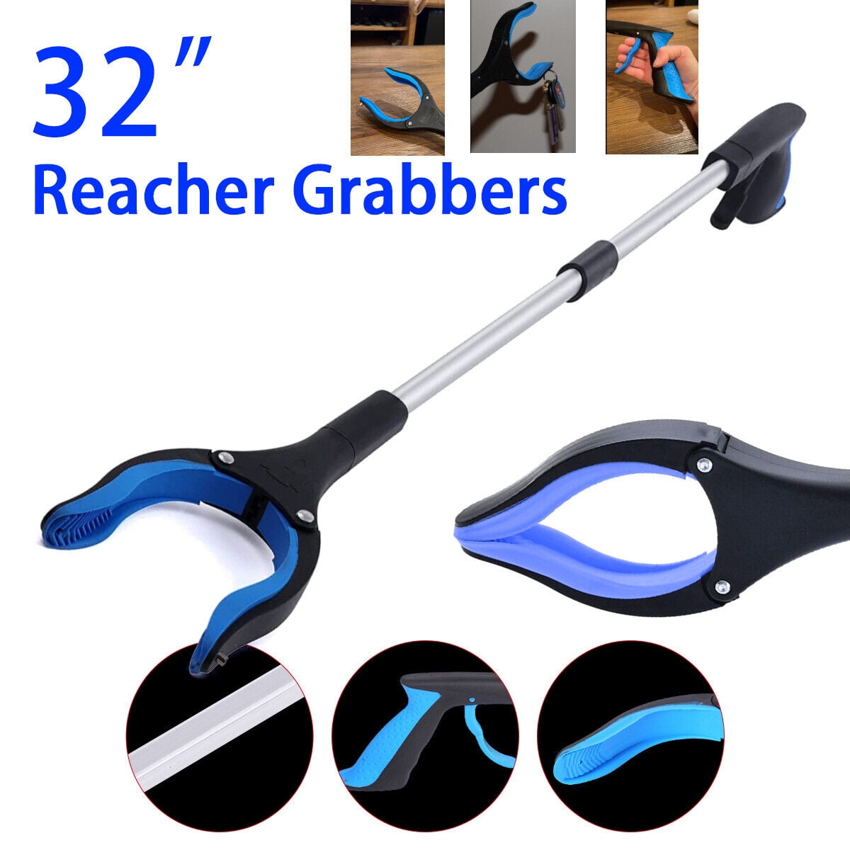 Foldable Gripper Reach Tool, Reach Gripper with Long Hand Extension Arm ...