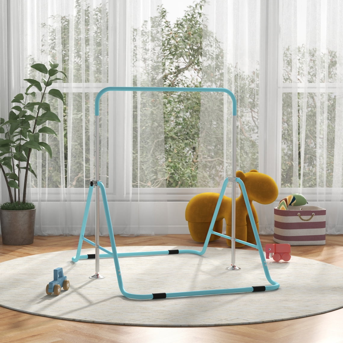 Foldable Gymnastic Bar, Expandable Gymnastics Bars with Shock ...