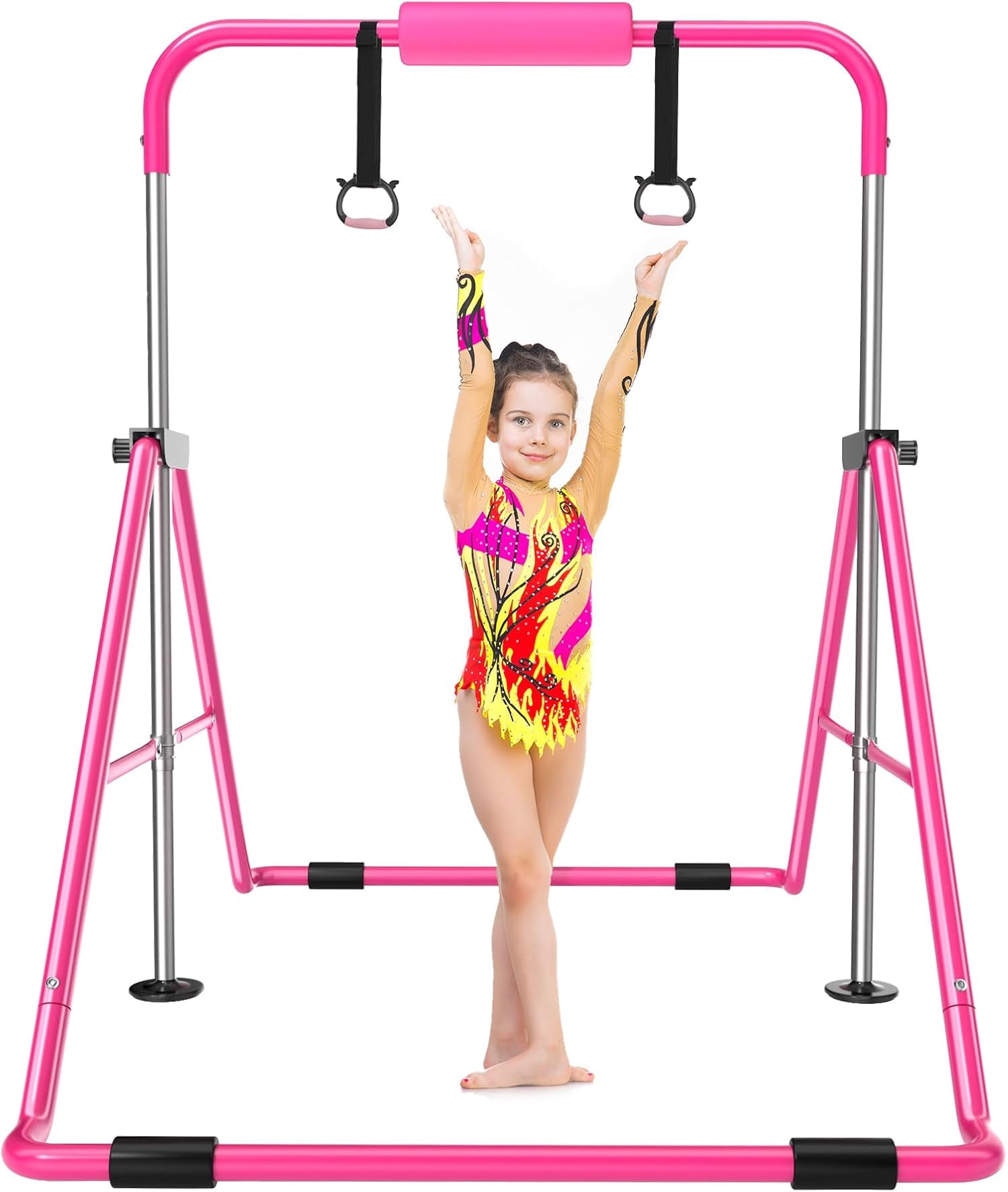 Foldable Gymnastics Bar for , Adjustable 35"-51", Sturdy 145 lbs ...