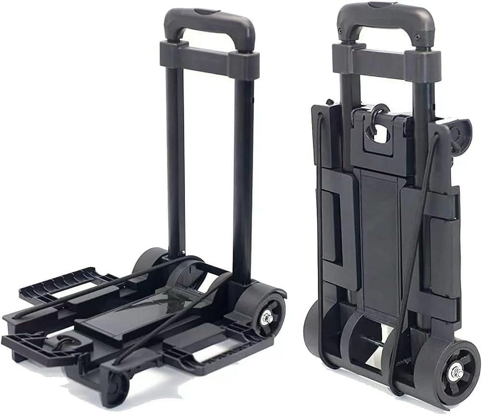 Foldable Hand Truck, 25kg Capacity Luggage Trolley with 2 Wheels and ...