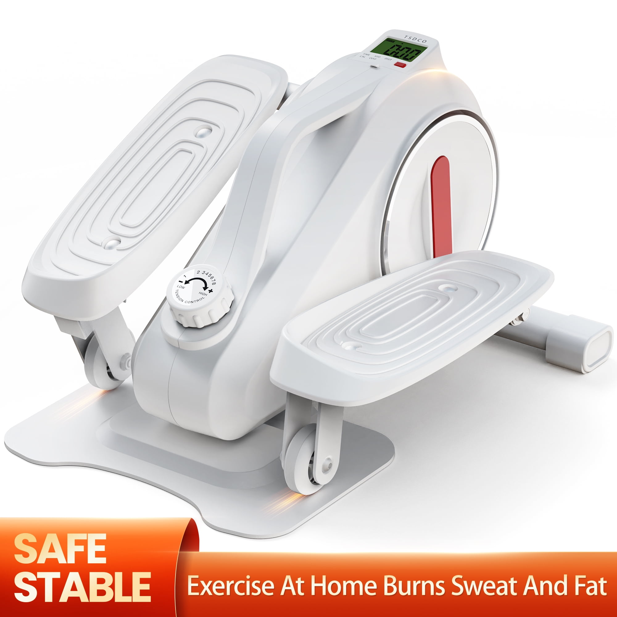 OPMUKIN Under Desk Elliptical Machine, 8 Adjustable Speeds Fully ...