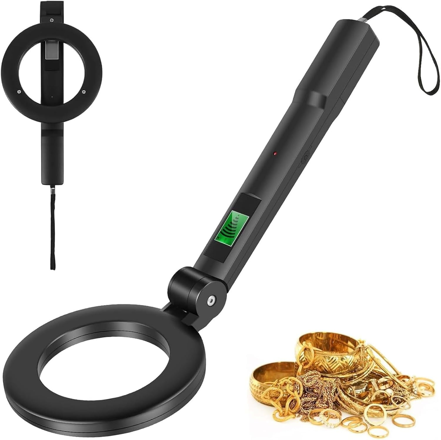 Foldable Handheld Metal Detector, Portable 360° Scanning Metal Tool ...