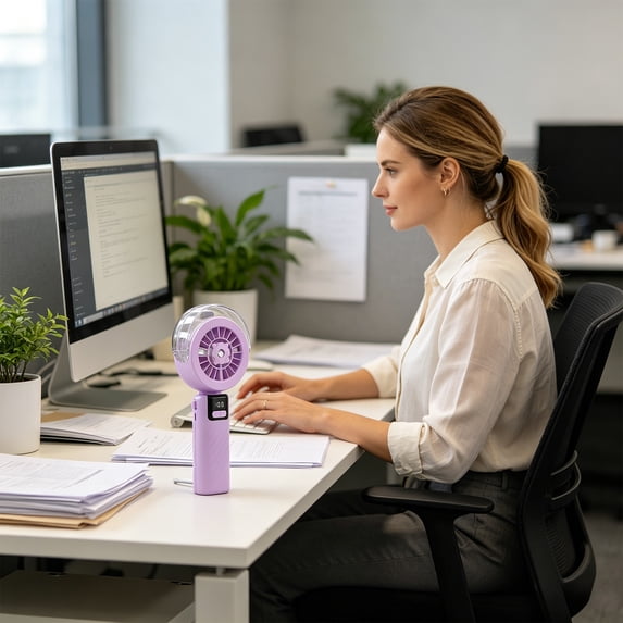 Foldable Handheld Mist Fan with Hanging Strap, Portable USB ...