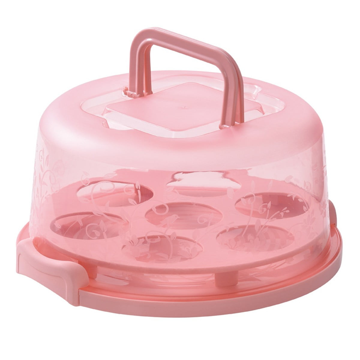 Foldable Handle Round Cake Carrier For 8 Inch Cakes And Appetizers ...