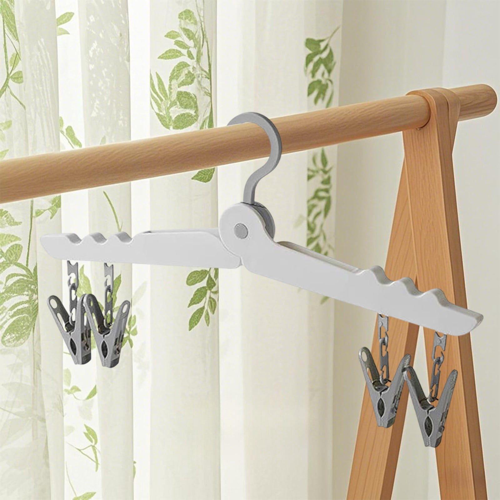Foldable Hanger Portable Organizer | Space Saving Travel Clothes Hanger ...