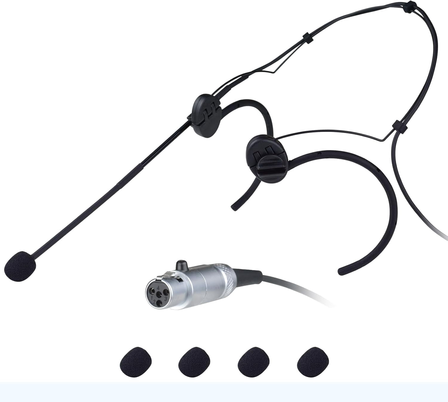 Foldable Headset Microphone for Shure Wireless System, Omnidirectional ...