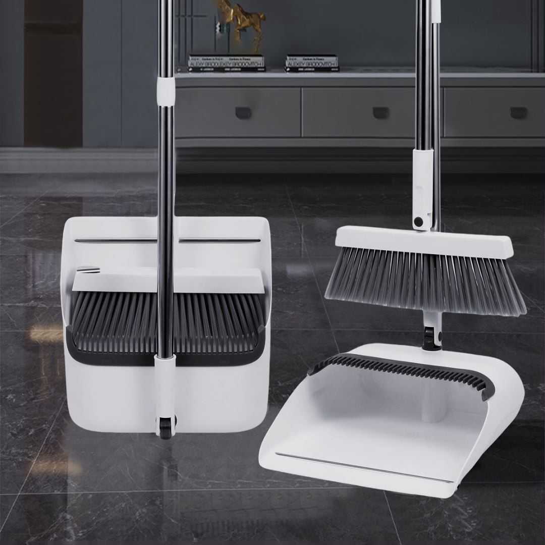 Foldable Household Broom and Dustpan Set Easy to Use for Sweeping The ...