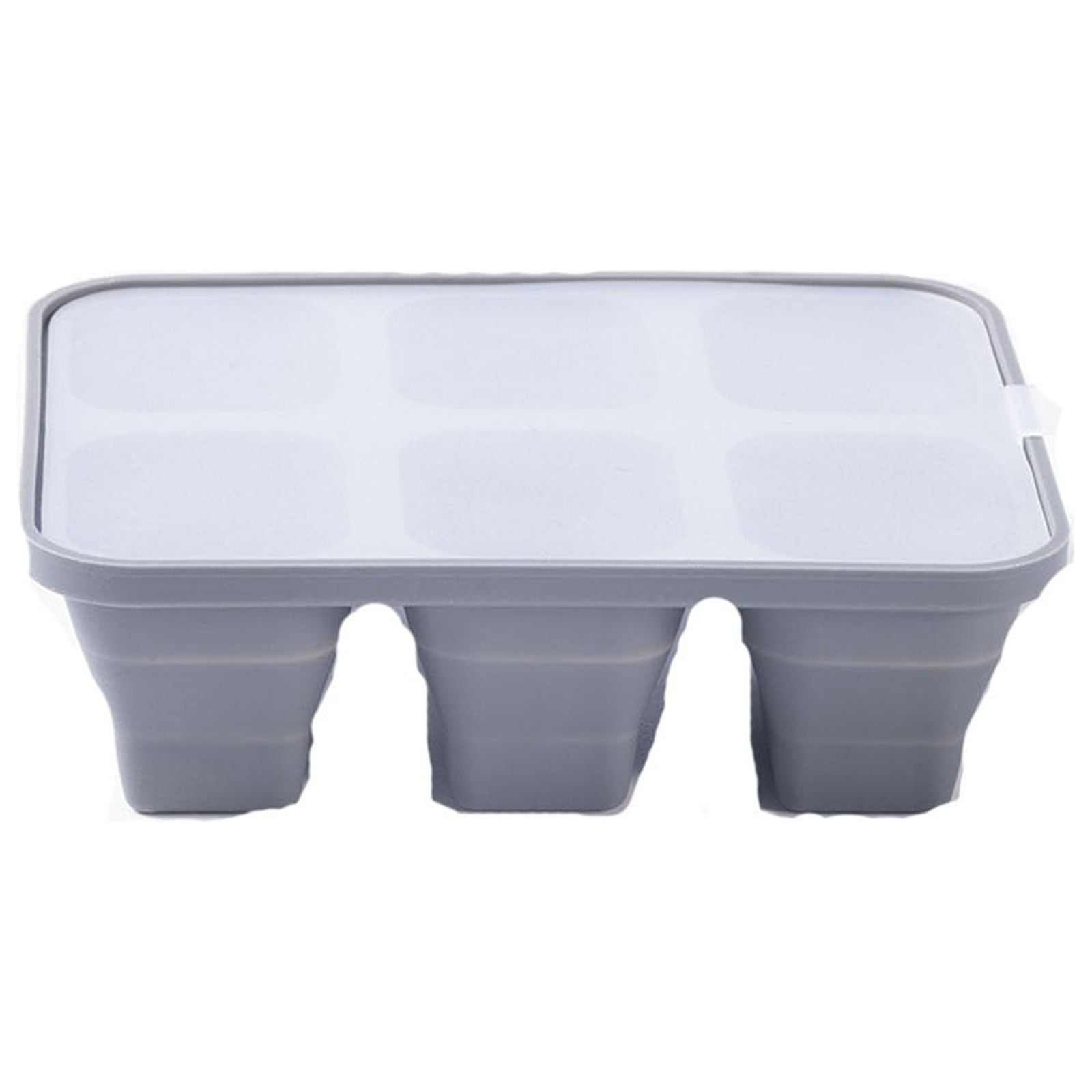 Foldable Ice Cube Trays with Spill Removable Lid Ice Cube Trays for ...