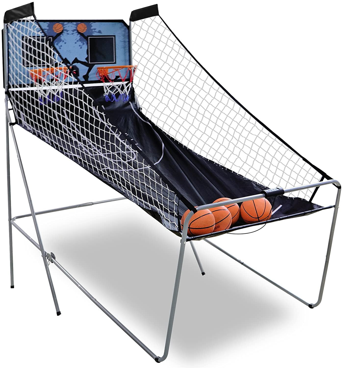 Foldable Indoor Basketball Arcade Game Set Double Shot 2 Player ...