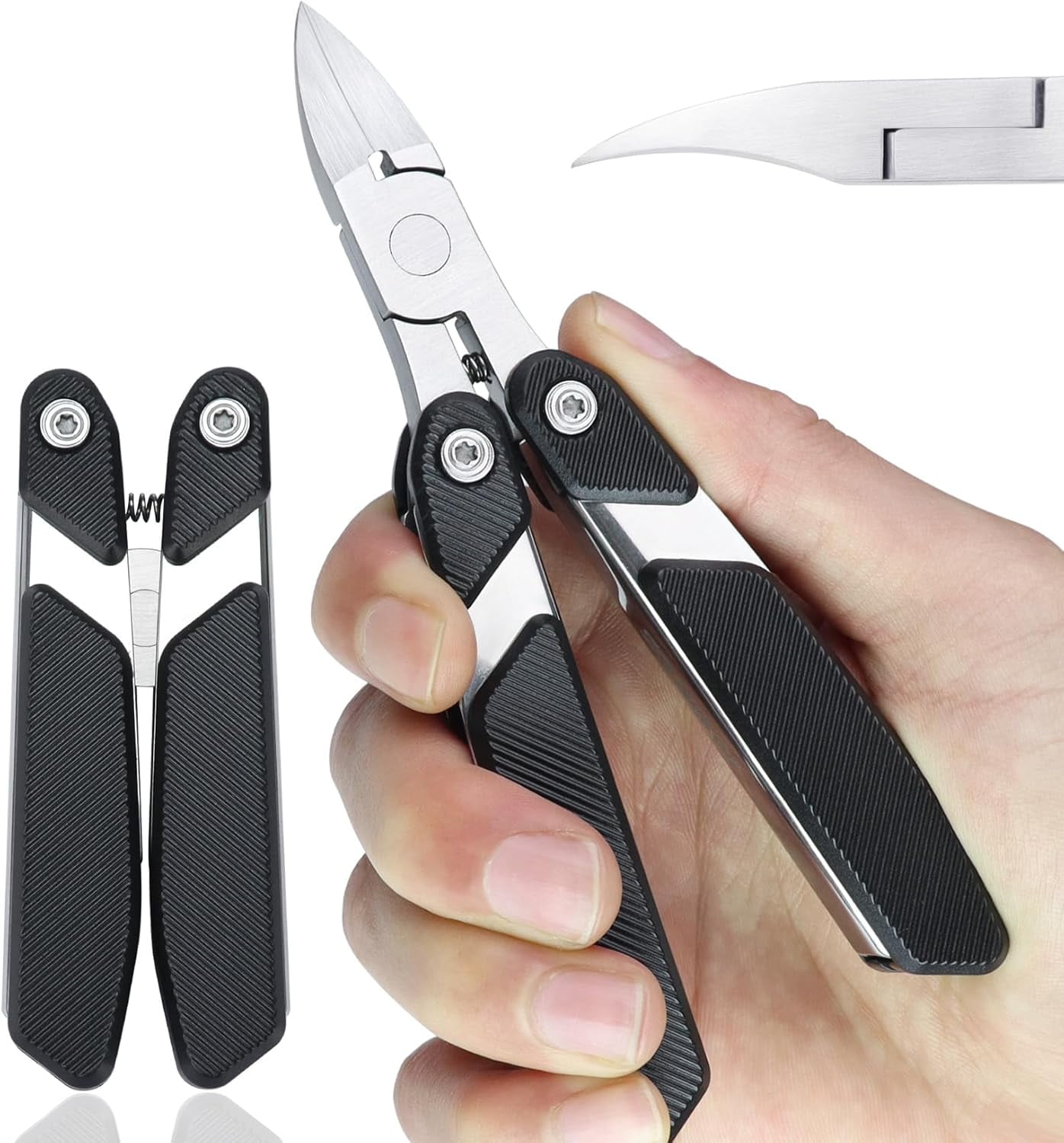 Foldable Ingrown Toenail Clippers for Thick Toenail, Heavy Duty Sturdy ...
