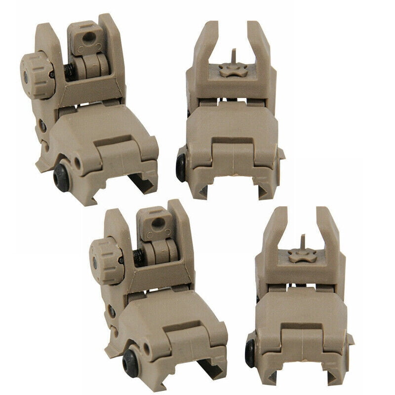 Foldable Iron Flip Up Front and Rear Sight Set Picatinny Rail - Walmart.com