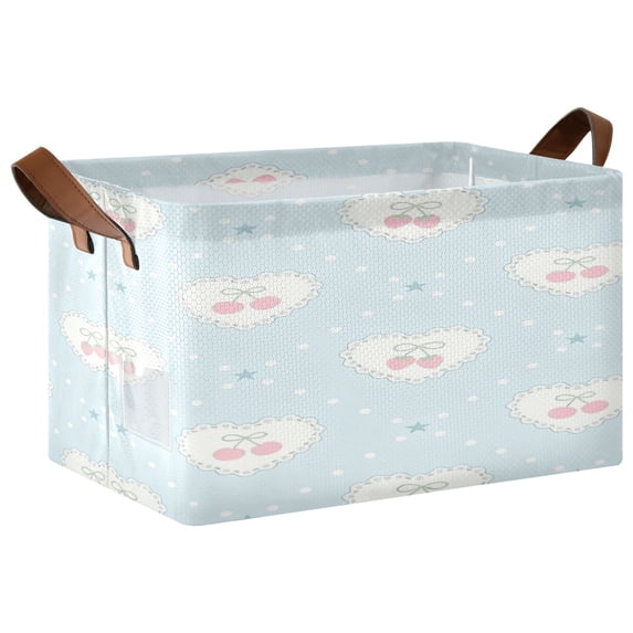 Foldable Iron Frame Open Home Storage Bins 16.9×11.4×10 Inch Waterproof ...