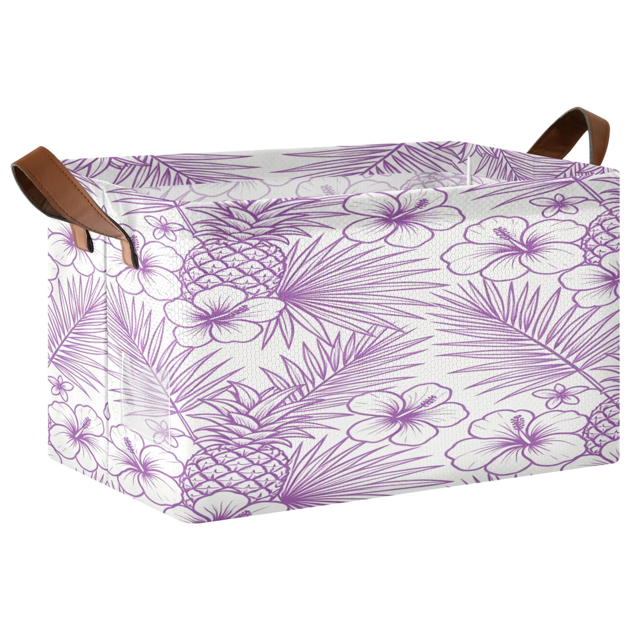 Foldable Iron Frame Open Home Storage Bins 16.9×11.4×10 Inch Waterproof ...