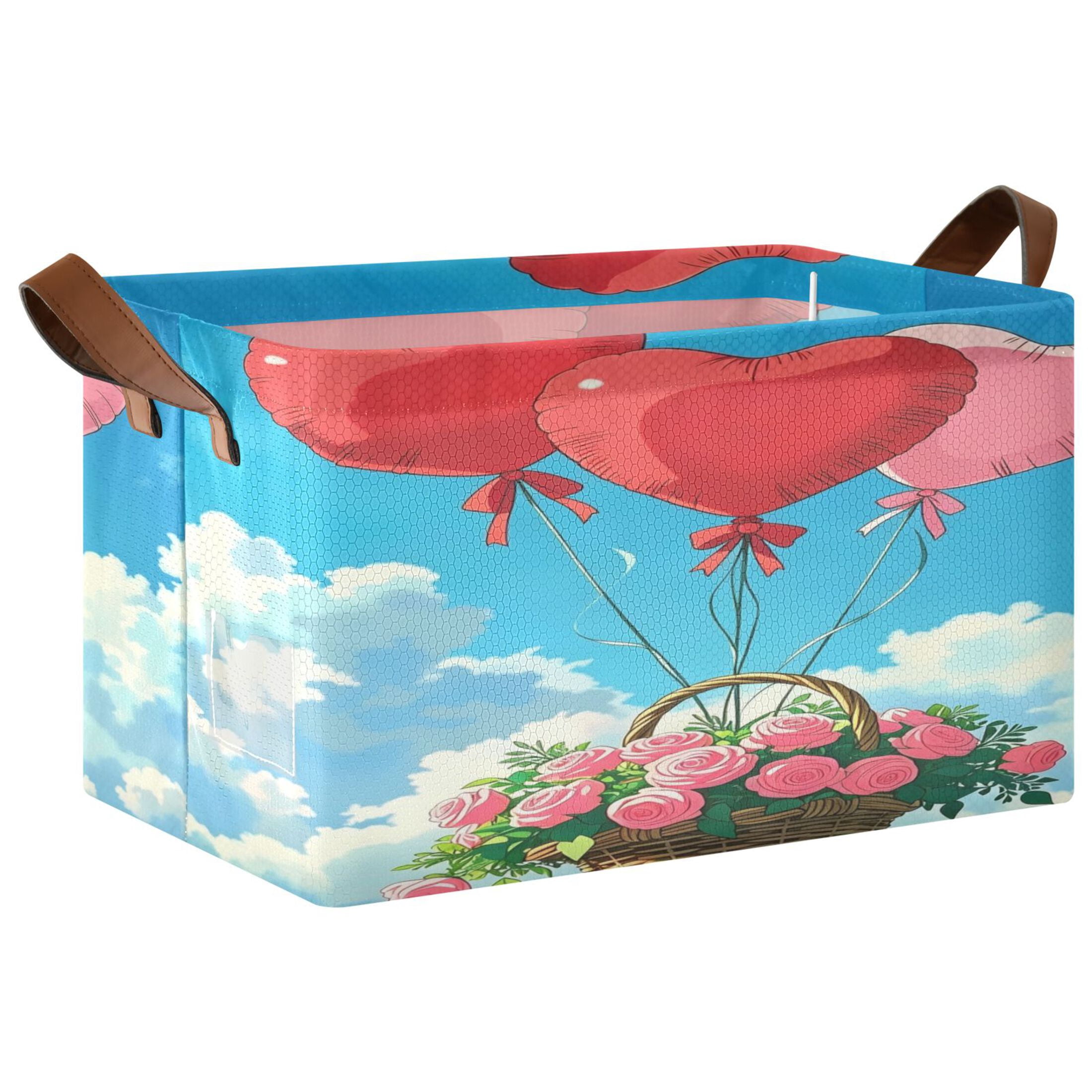 Foldable Iron Frame Open Home Storage Bins 16.9×11.4×10 Inch Waterproof ...
