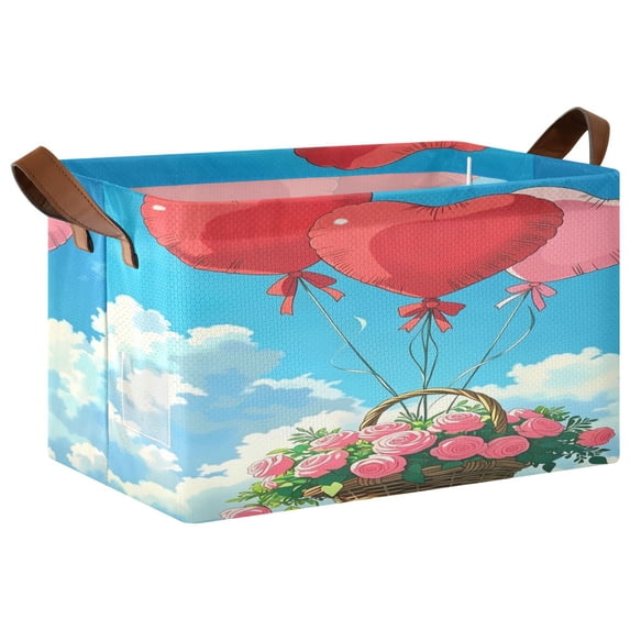 Foldable Iron Frame Open Home Storage Bins 16.9×11.4×10 Inch Waterproof ...